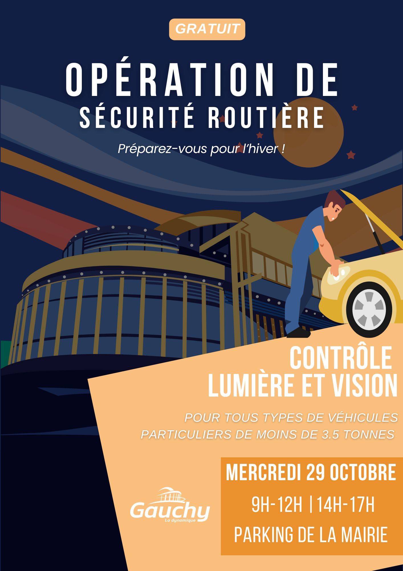 Opération de sécurité routière - Contrôle lumière et vision - Gauchy la ...